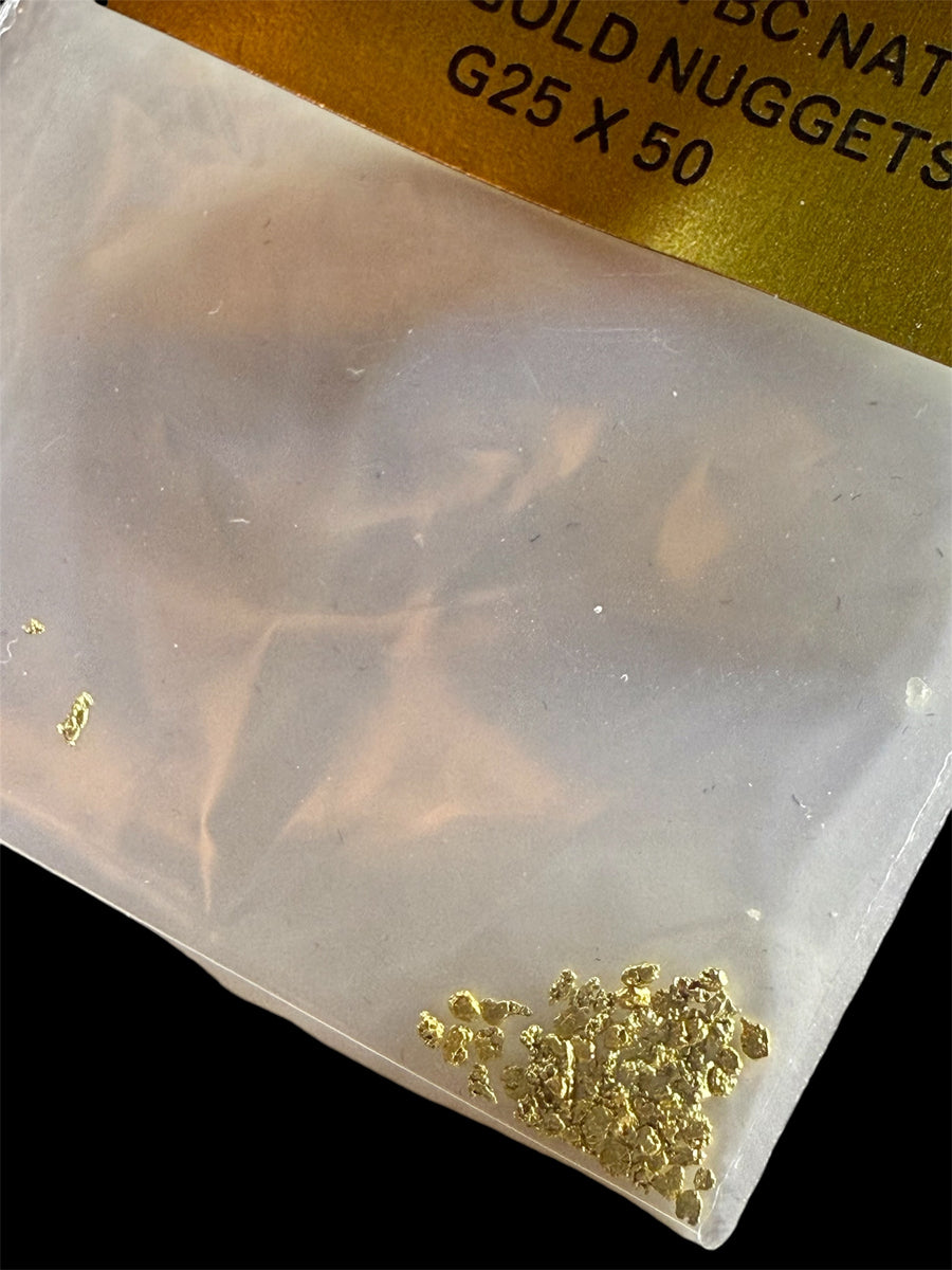 50 PIECE LOT ALASKAN YUKON BC NATURAL PURE GOLD NUGGETS (#B250 ...