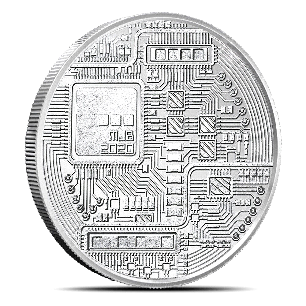 1 TROY OZ .999 FINE SILVER BITCOIN ROUND BU – LIQUID BULLION