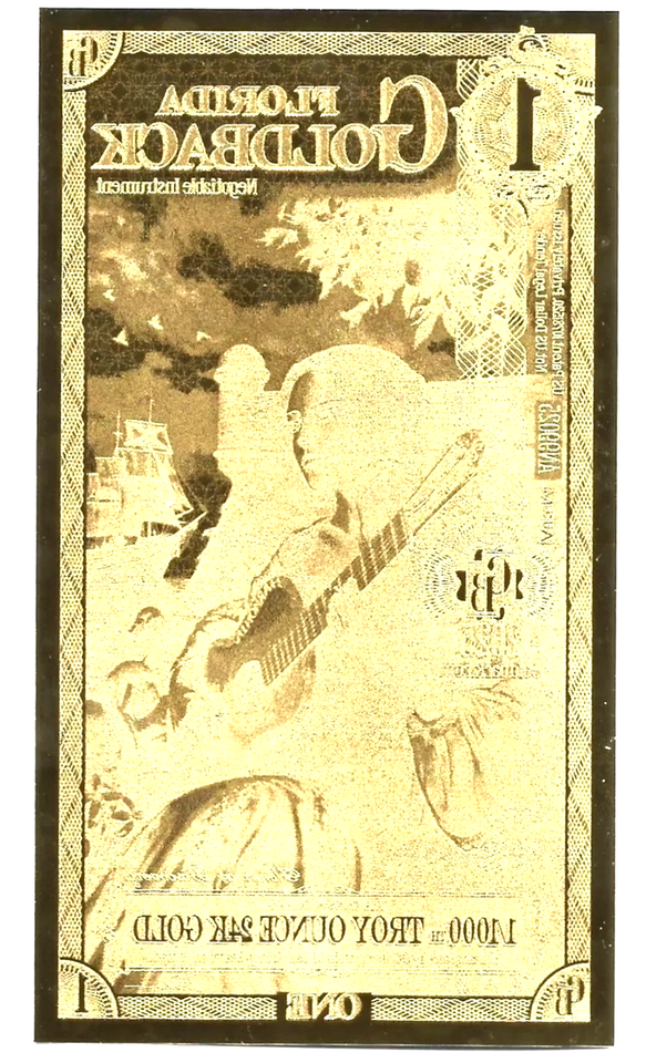 LOT 2 X FLORIDA ALPHA GOLDBACK AURUM 24K GOLD NOTES SET 1 & 2 DENOMINA ...