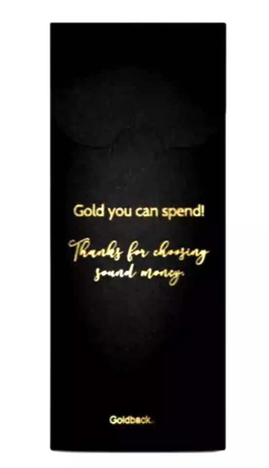 LOT X 5 OFFICIAL GOLDBACK AURUM 24KT GOLD NOTE PROTECTIVE SLEEVE HOLDS ...