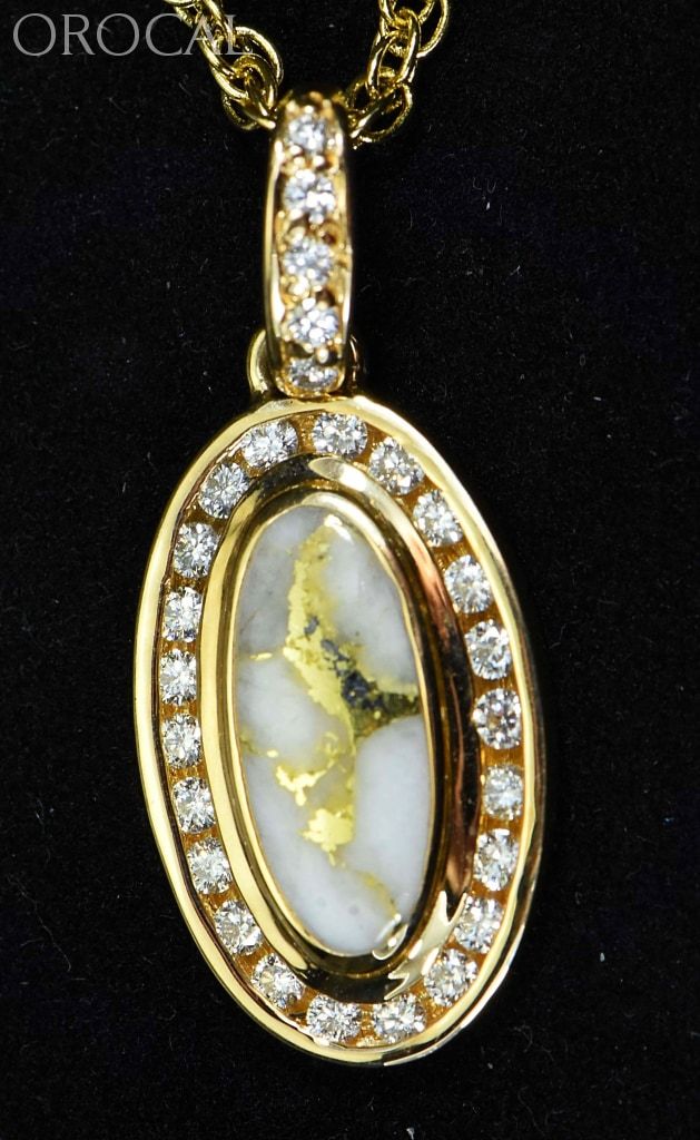 Gold Quartz Pendant "Orocal" PN1049DQX Genuine Hand Crafted Jewelry ...