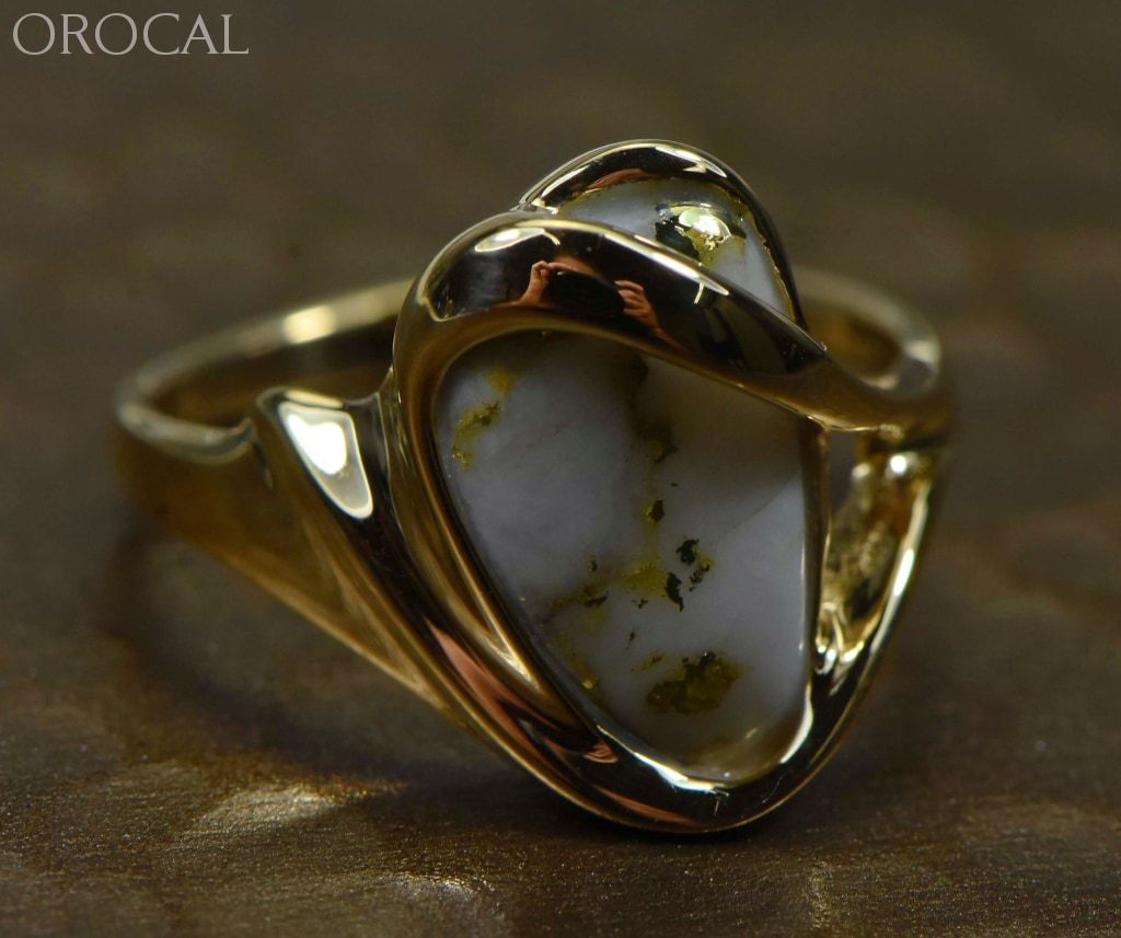 Gold Quartz Ring "Orocal" RL549Q Genuine Hand Crafted Jewelry - 14K Go ...