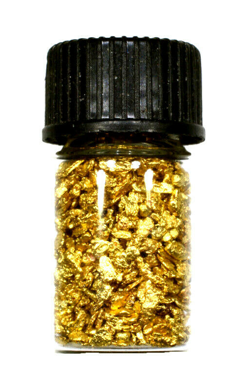 1.550 GRAMS ALASKAN YUKON BC NATURAL PURE GOLD NUGGETS #16 MESH WITH B ...