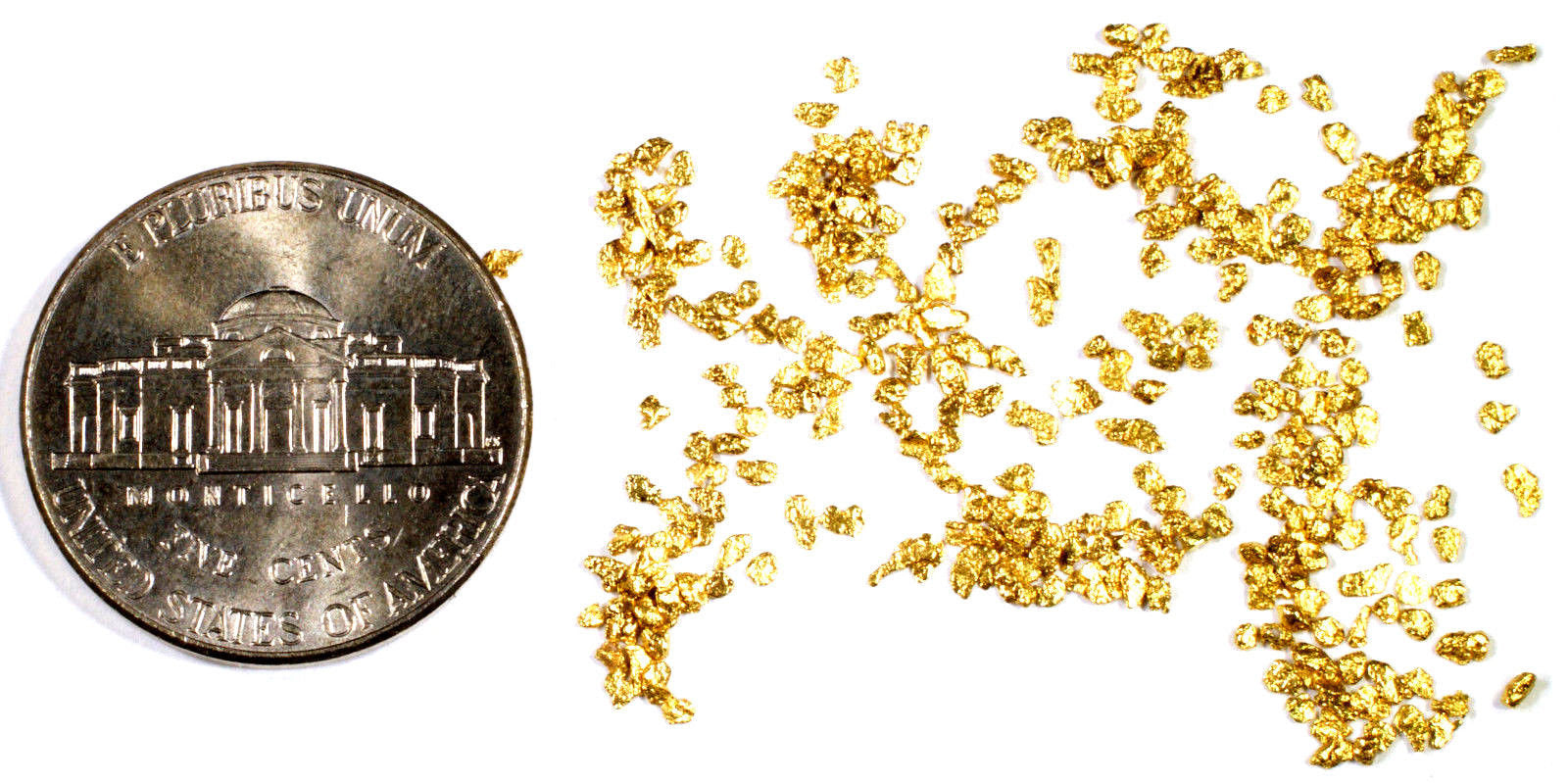 0.500 GRAMS ALASKAN YUKON BC NATURAL PURE GOLD NUGGETS #20 MESH ...